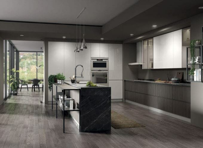 Modern Euro Kitchen Cabinets In Los Angeles - Quartz Countertops